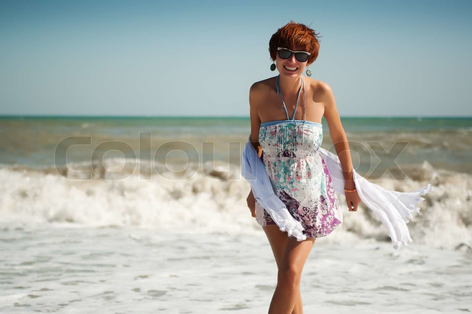 beautiful woman and sea | Stock image | Colourbox