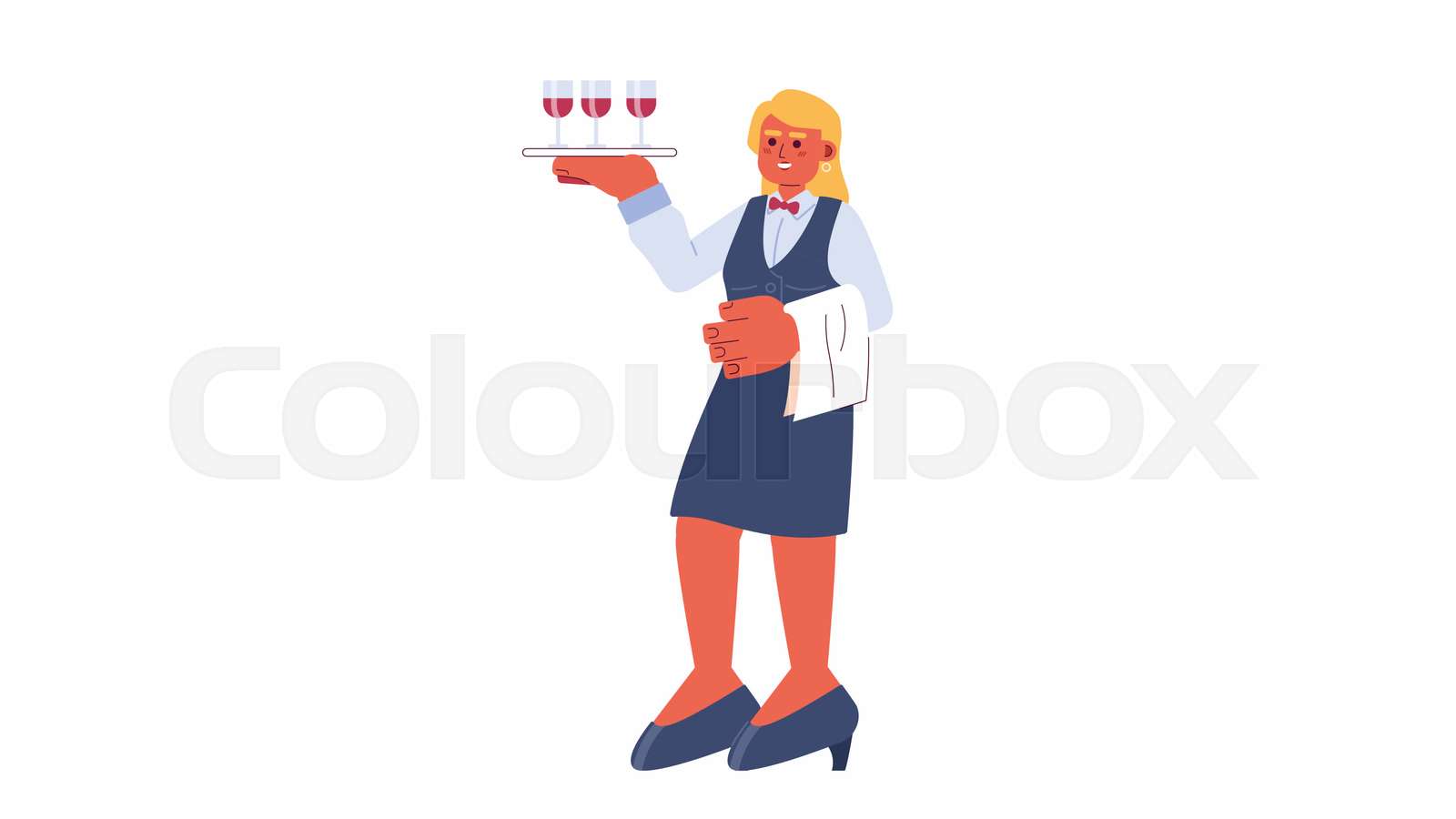 Waitress restaurant cartoon animation | Stock video | Colourbox
