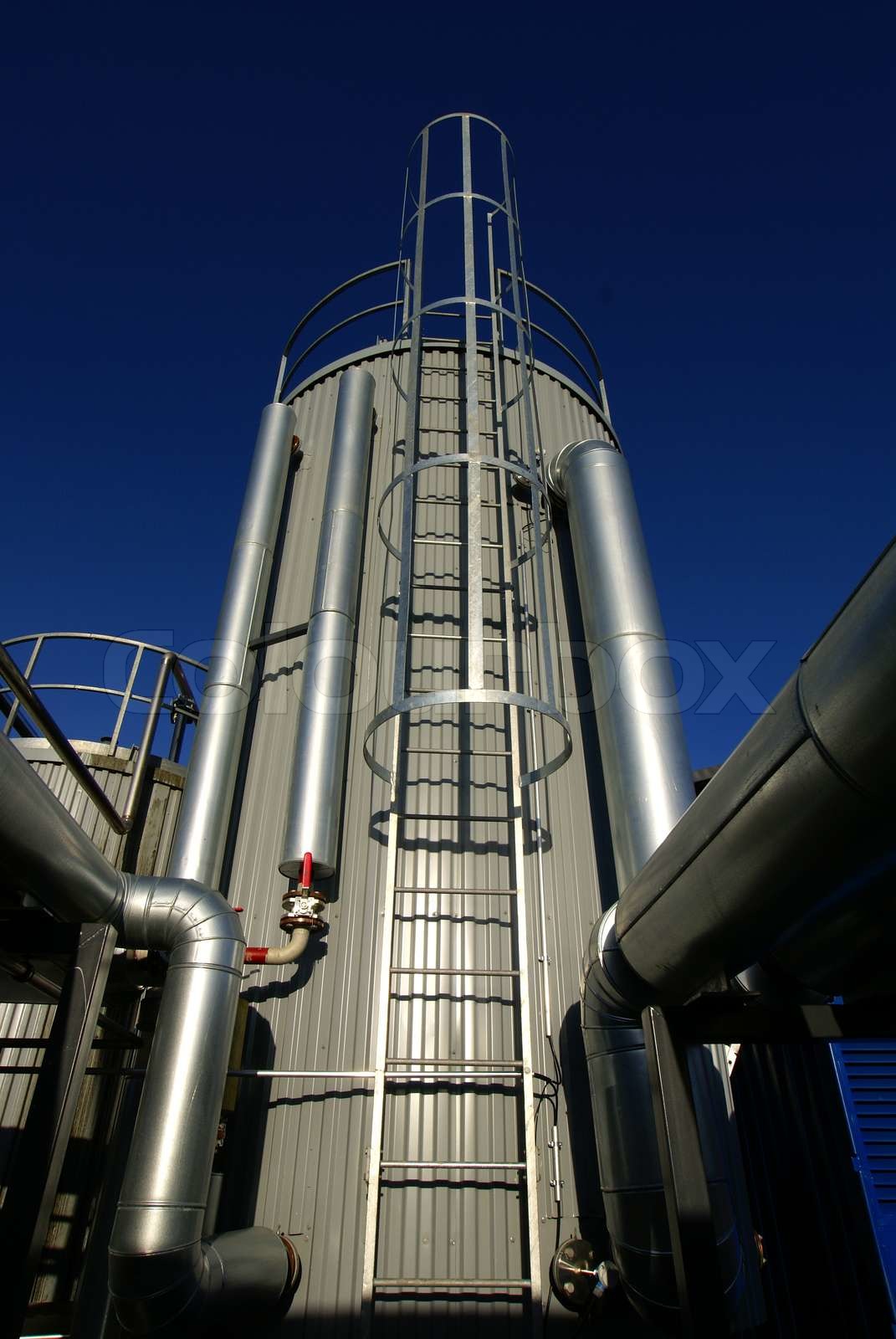 Pipes, tubes, cables and equipment at a power plant | Stock image ...