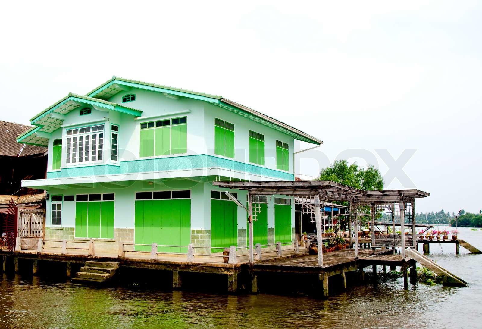 The Beautiful house riverside | Stock image | Colourbox