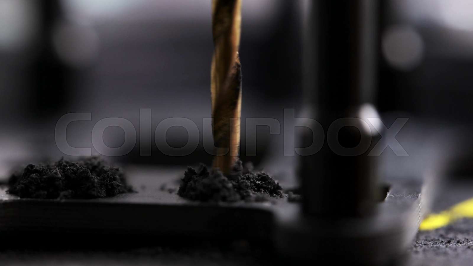 Drilling Process Of Carbone Plate | Stock video | Colourbox