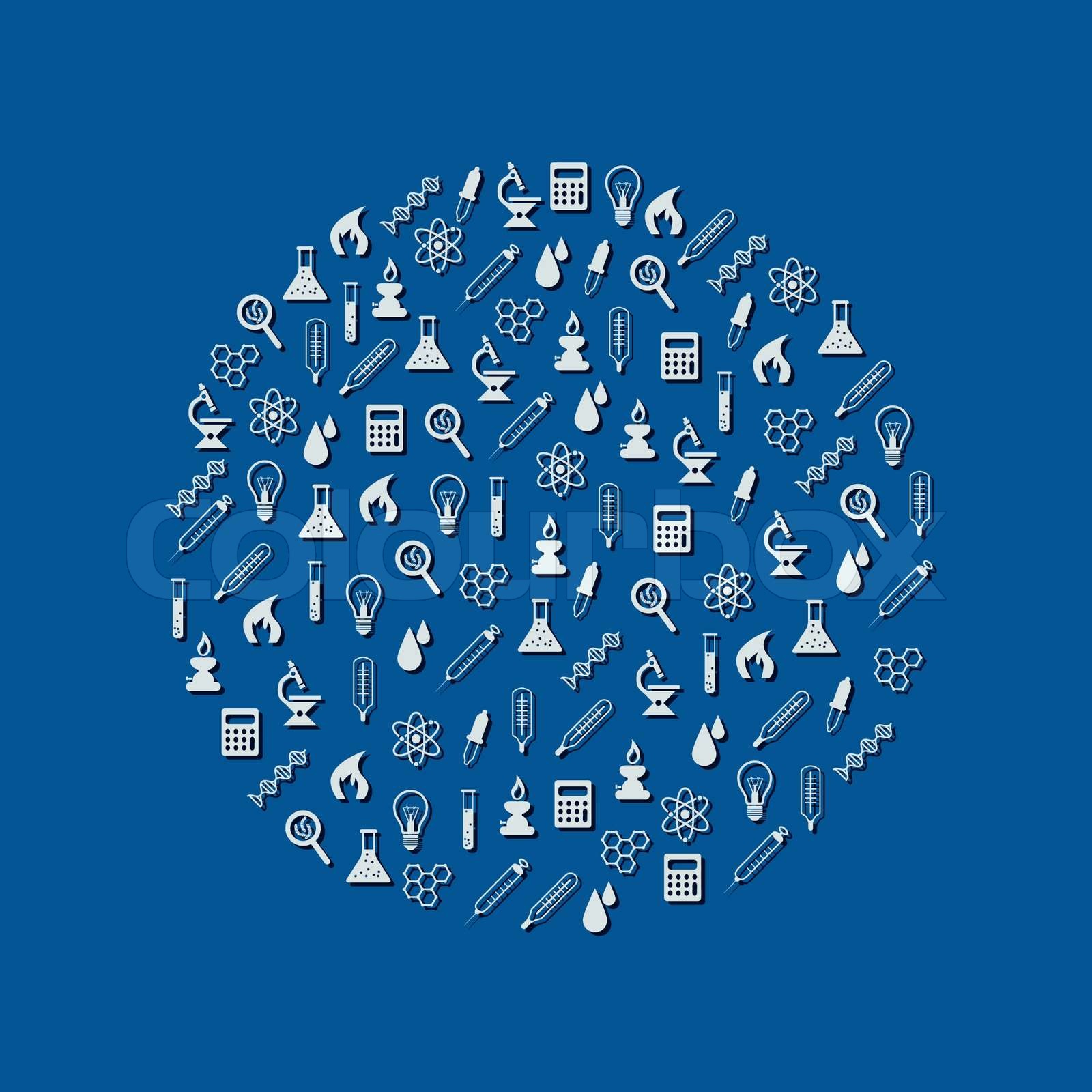 Labor- Symbole im Kreis | Stock-Vektor | Colourbox