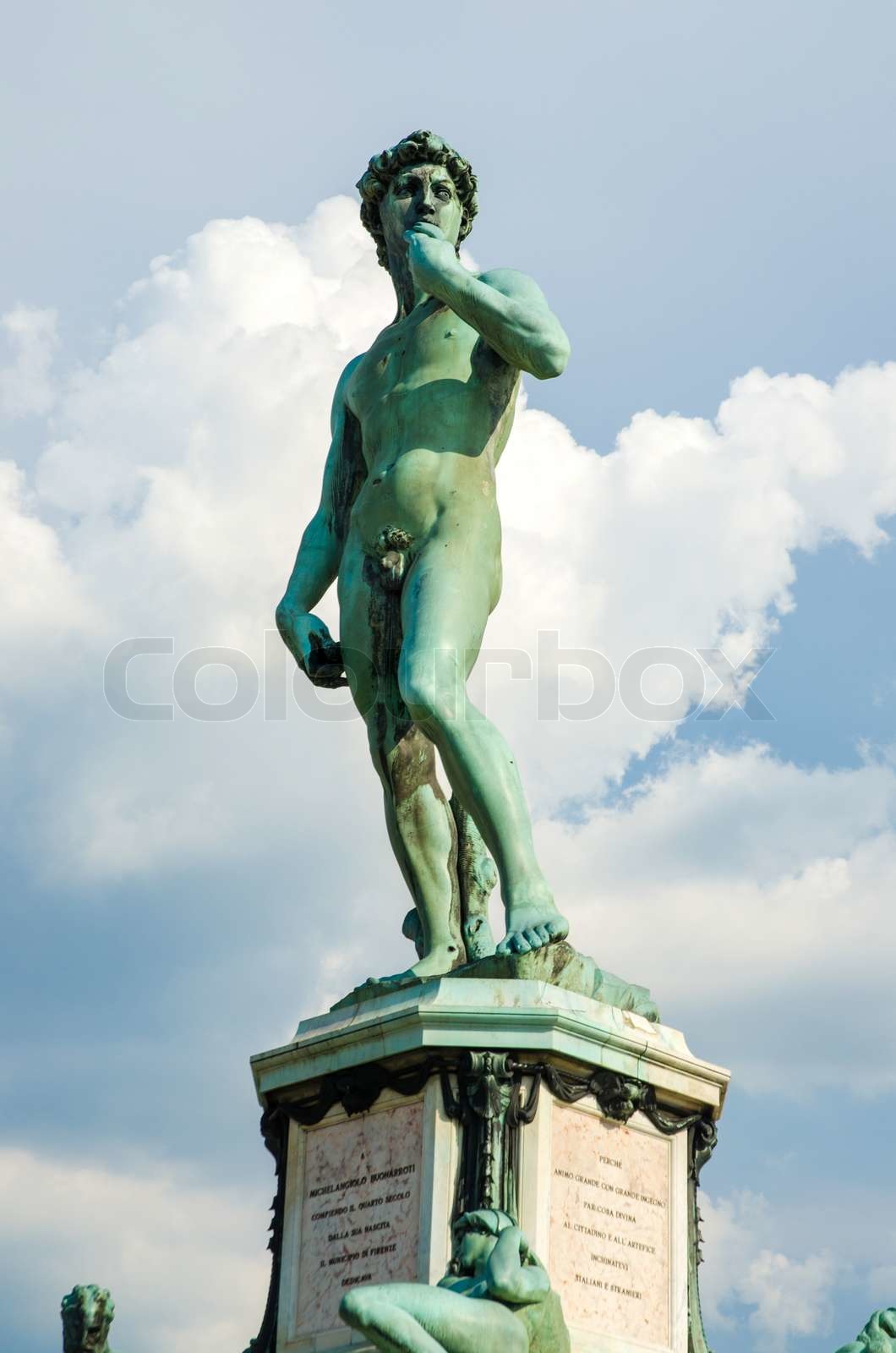 David statue at Michelangelo square in Florence Italy | Stock image ...