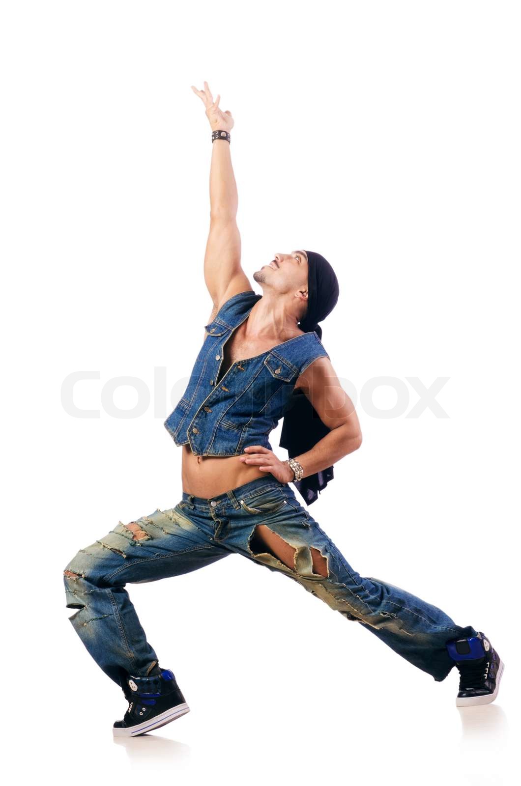 Dancer tanzen auf dem weißen | Stock Bild | Colourbox