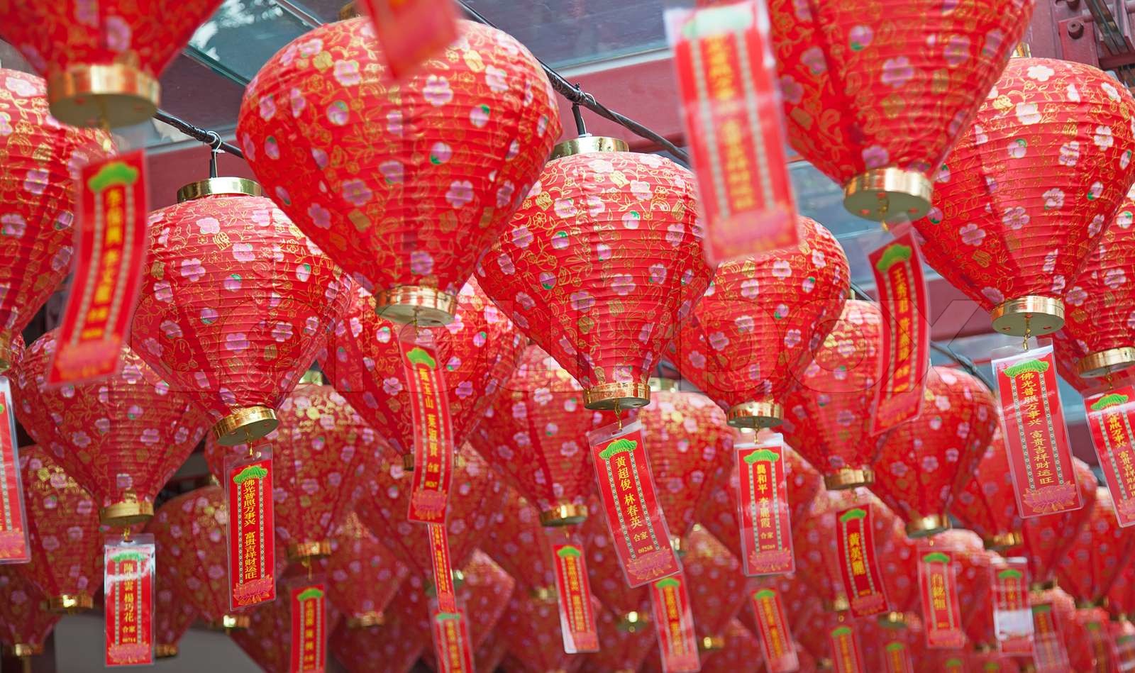 Chinese red lamps | Stock image | Colourbox
