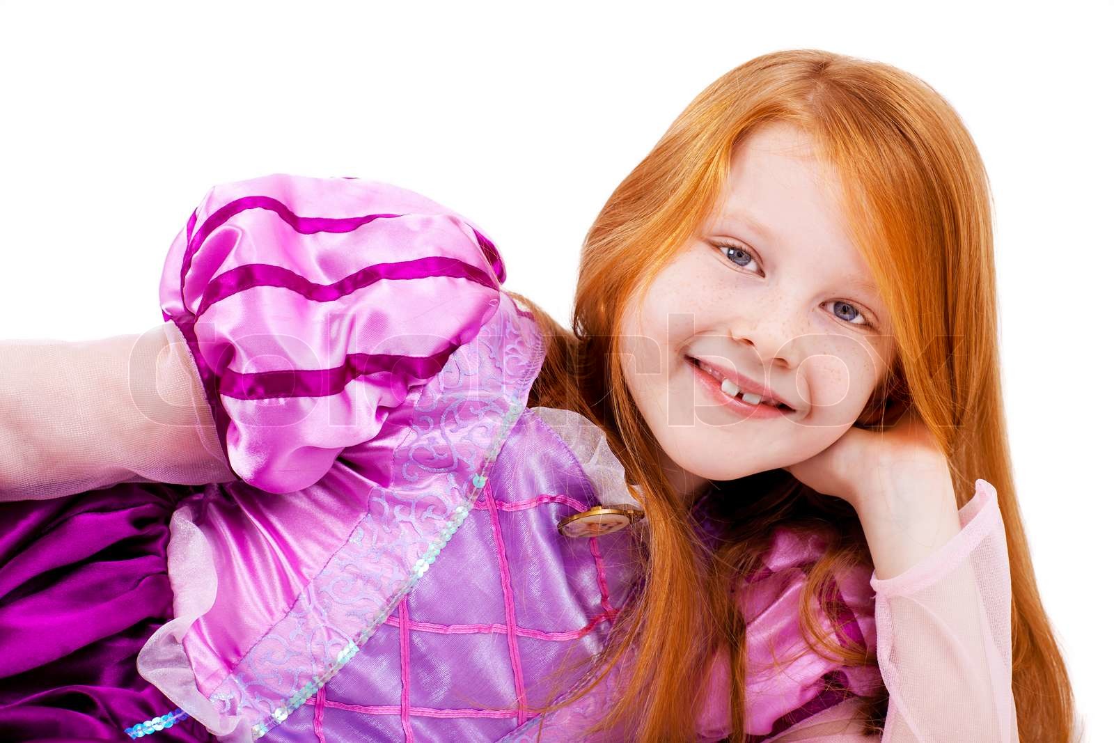 Cute playful little princess | Stock image | Colourbox