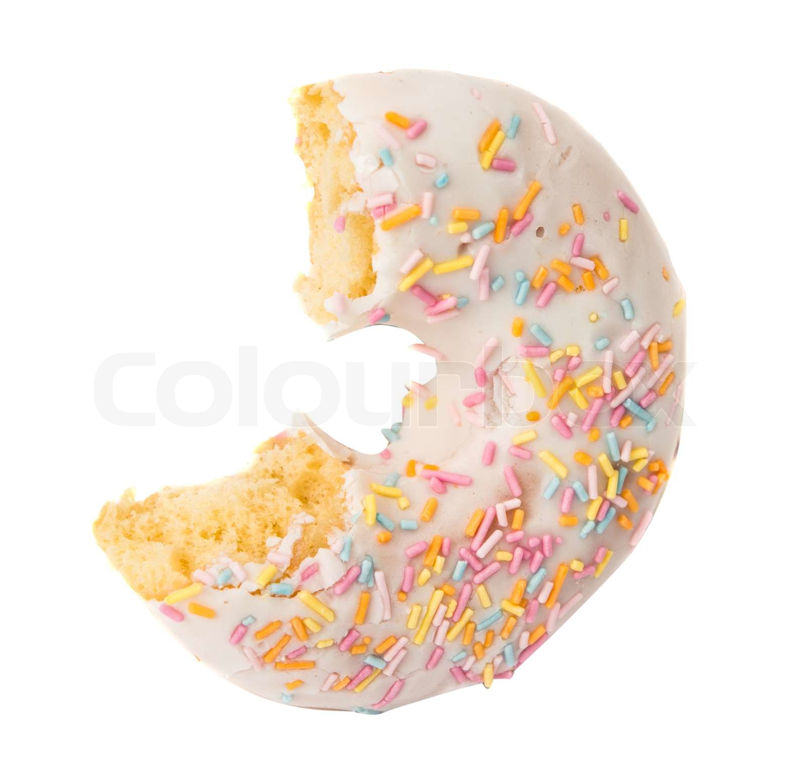 bitten donut isolated | Stock image | Colourbox