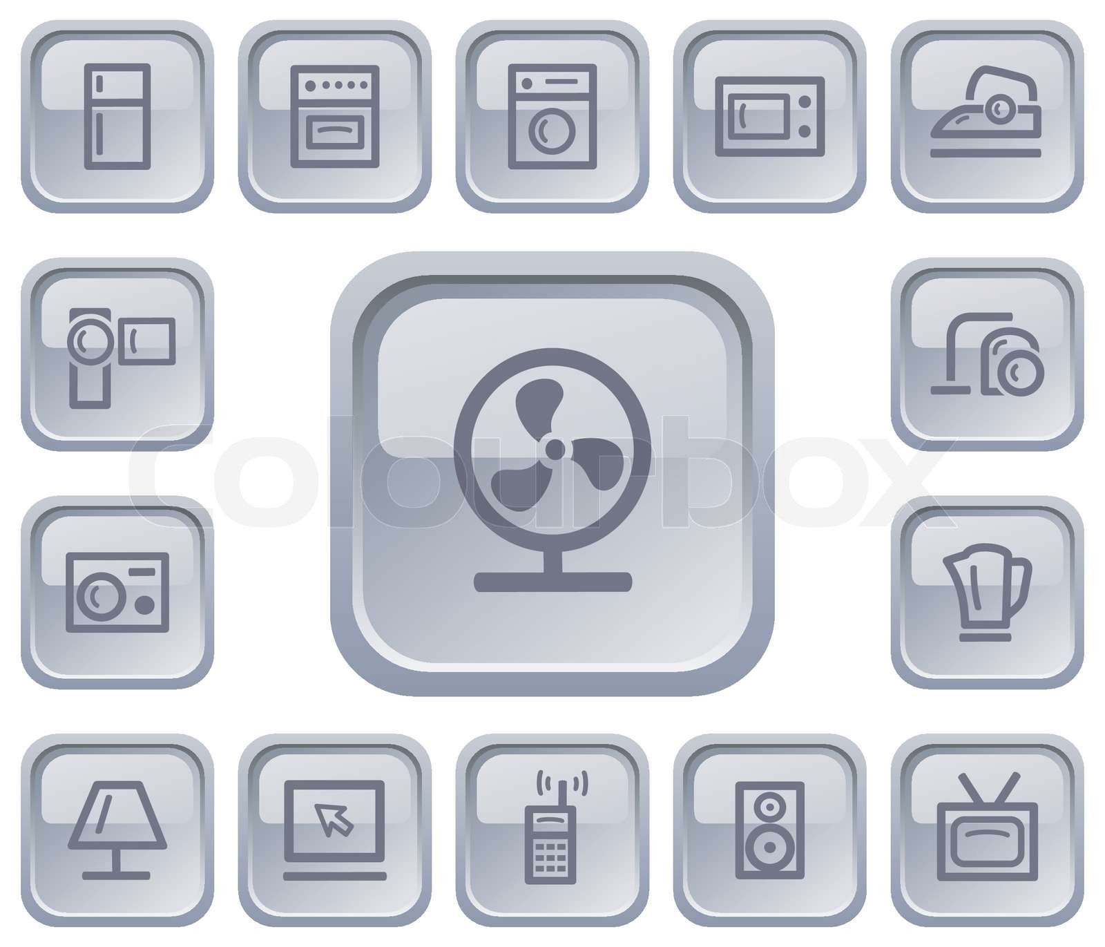 Home electronics buttons | Stock vector | Colourbox
