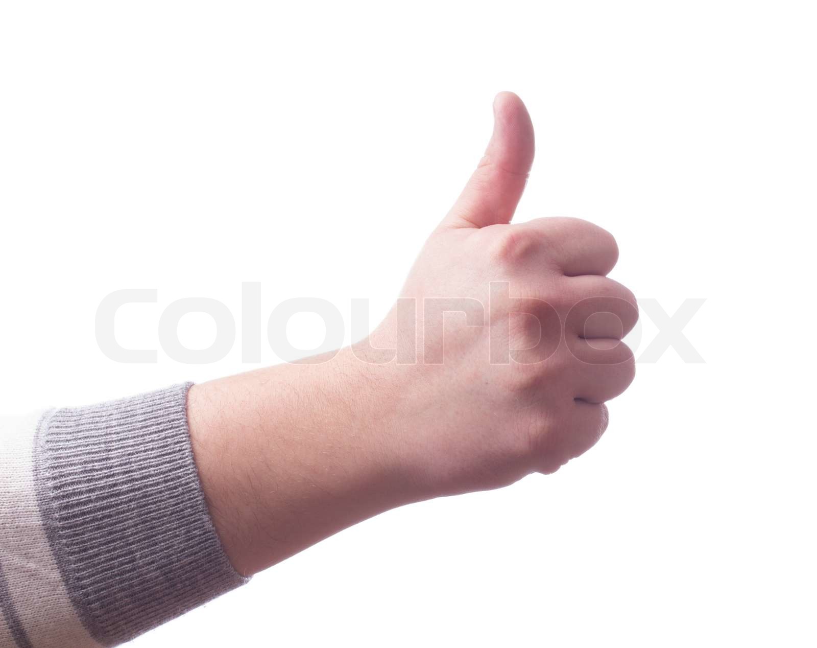 Hand mit Daumen nach oben, ok , super | Stock Bild | Colourbox