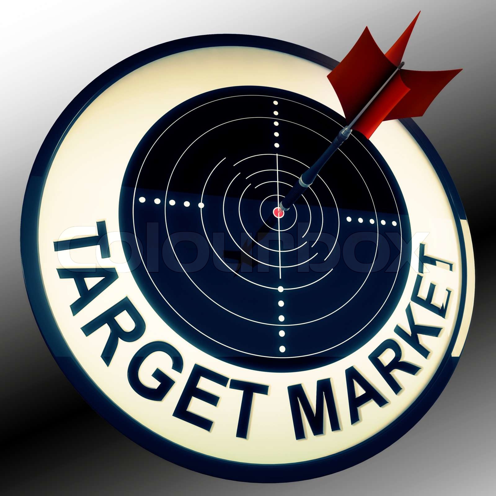 Target Market Bedeutet Targeting Kunden direkt | Stock Bild | Colourbox