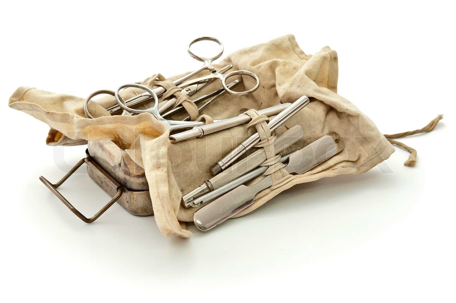 old military surgical set | Stock image | Colourbox