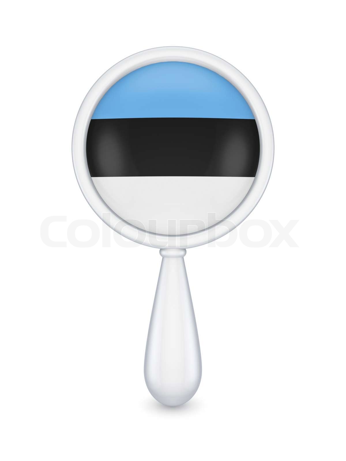 Loupe med estisk flag | Stock foto | Colourbox
