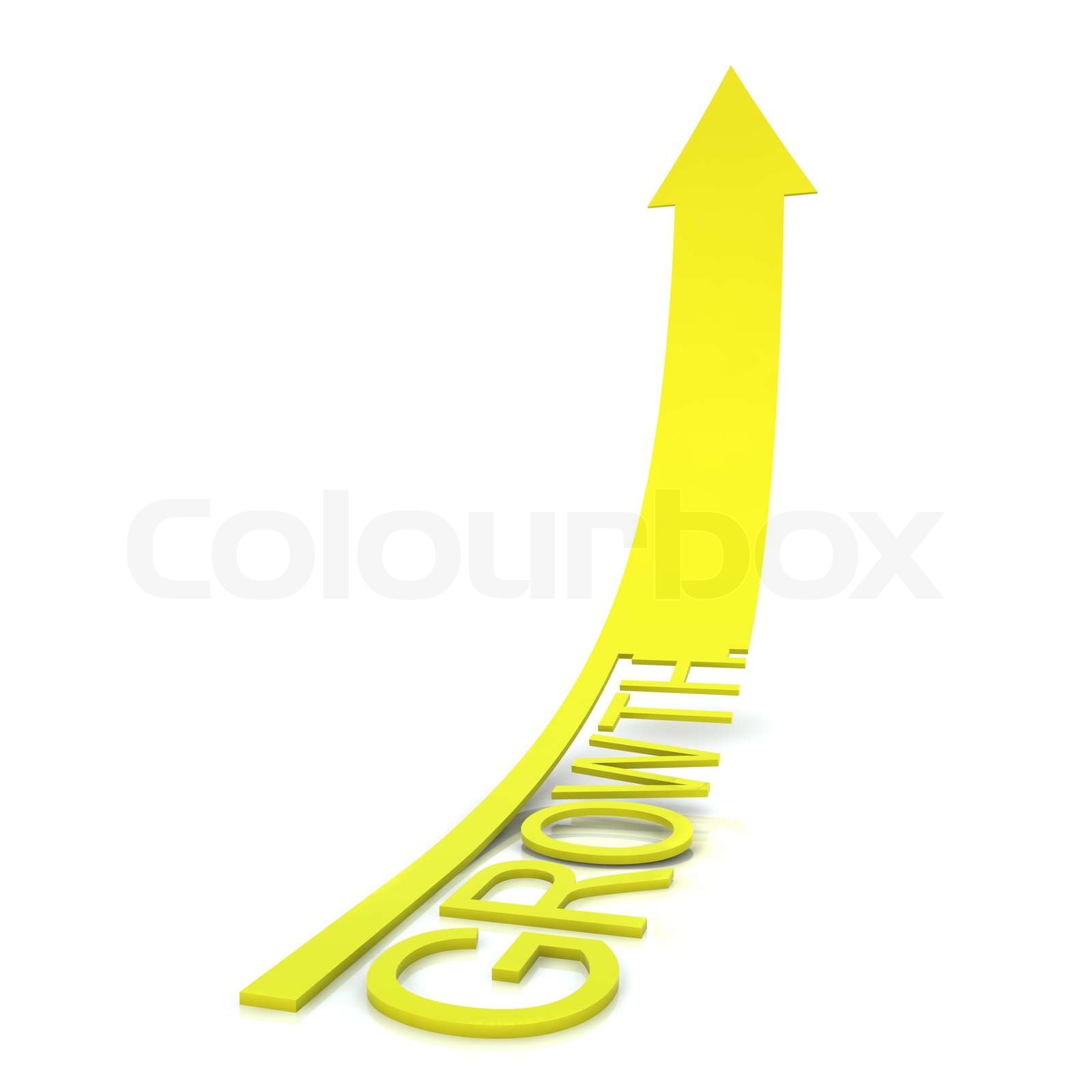Beautiful yellow arrow growth | Stock image | Colourbox