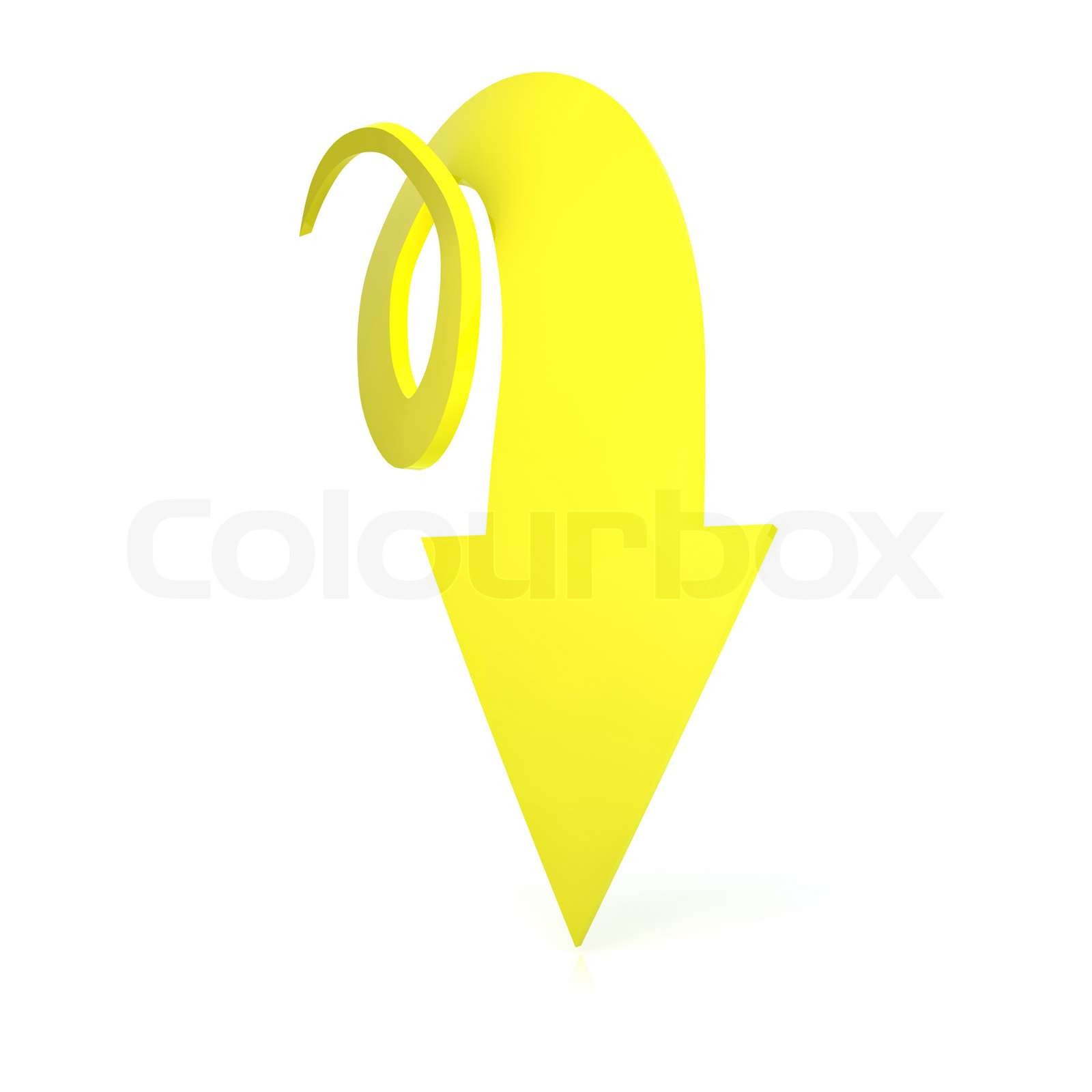 Stylish yellow arrow, for art and business | Stock image | Colourbox