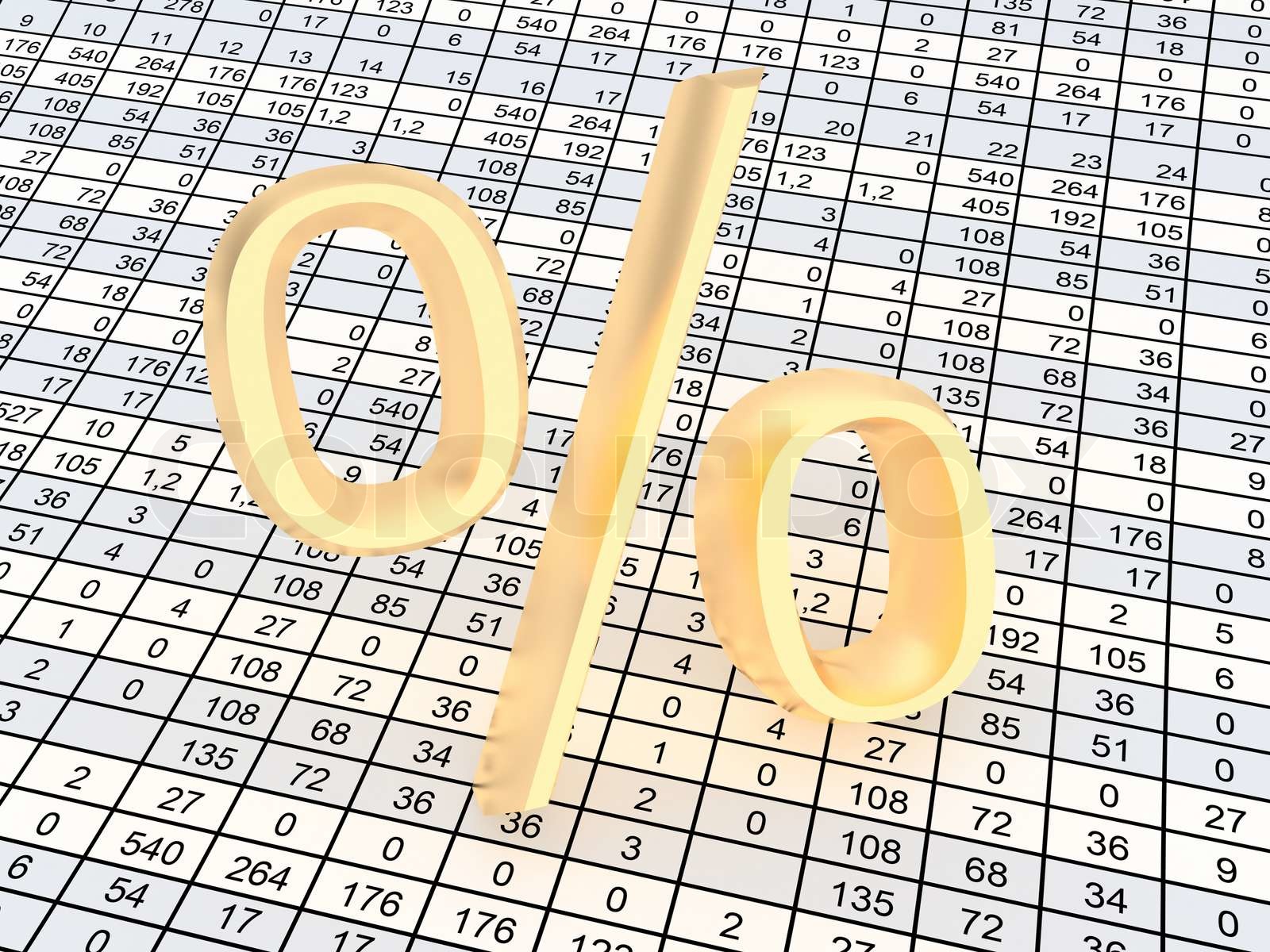 Prozent | Stock Bild | Colourbox