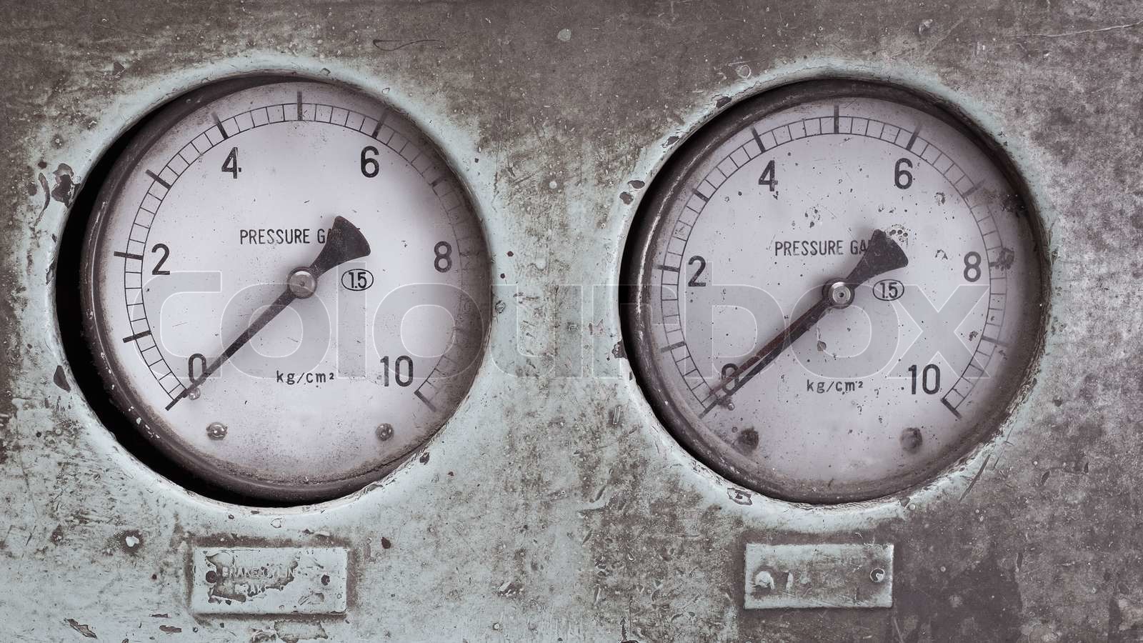 Speed meter or gauge of train, vintage style | Stock image | Colourbox