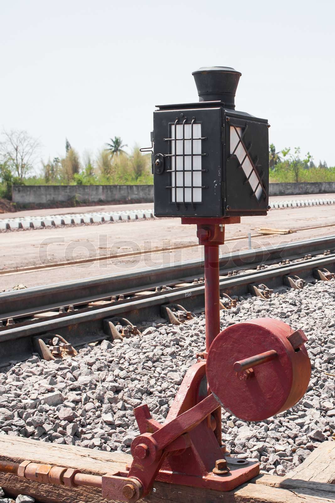 Railway signals | Stock image | Colourbox
