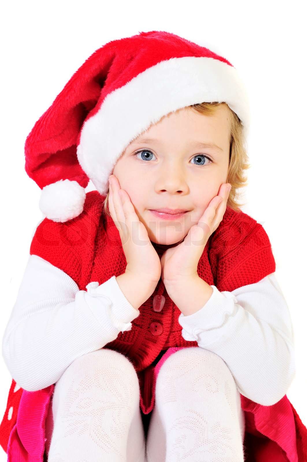 little santa girl | Stock image | Colourbox