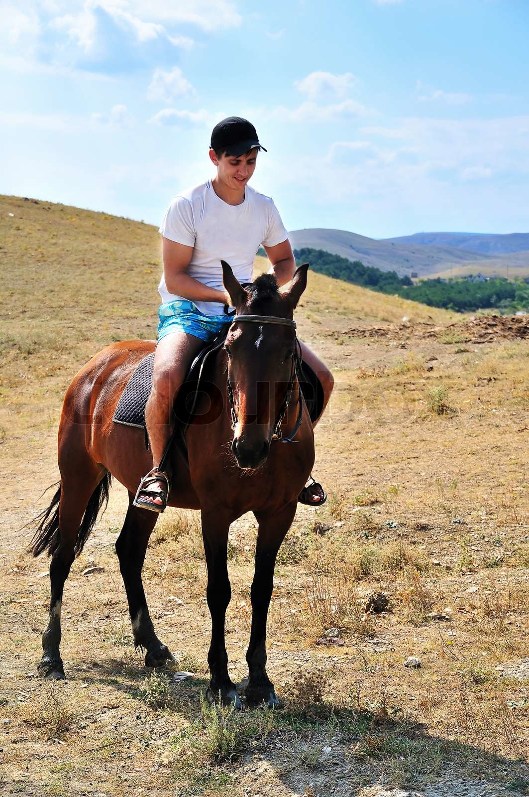man riding a horse | Stock image | Colourbox