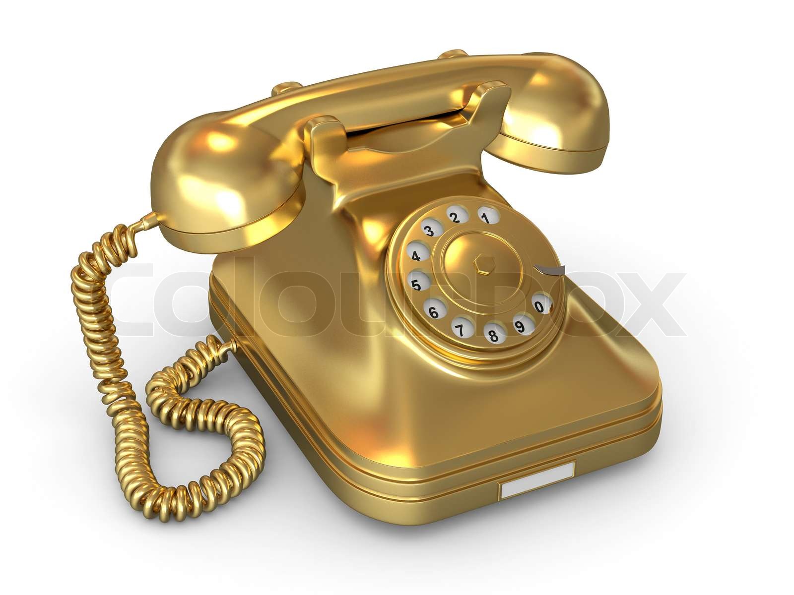 golden Phone | Stock Bild | Colourbox