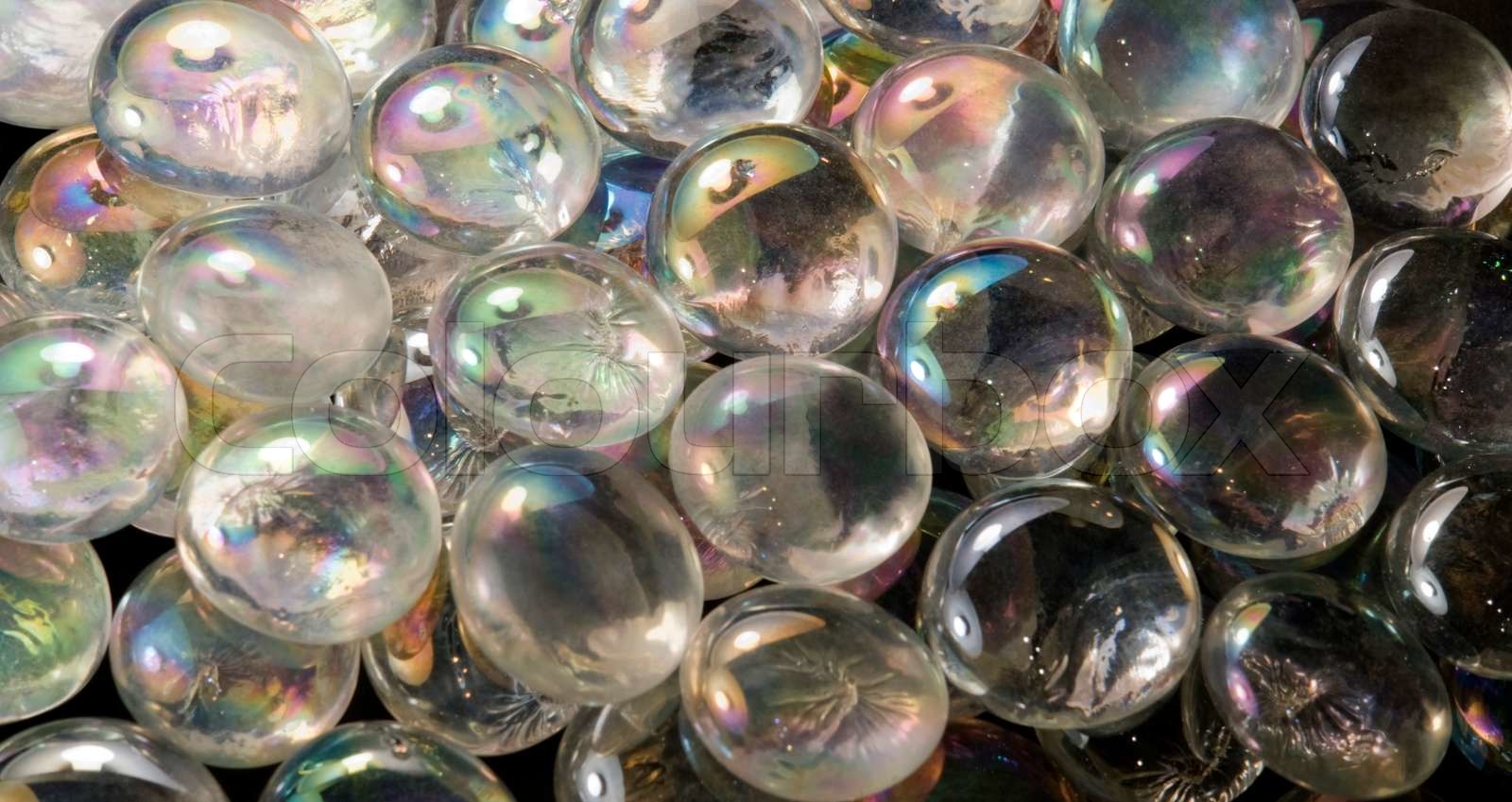 iridescent glass beads | Stock image | Colourbox