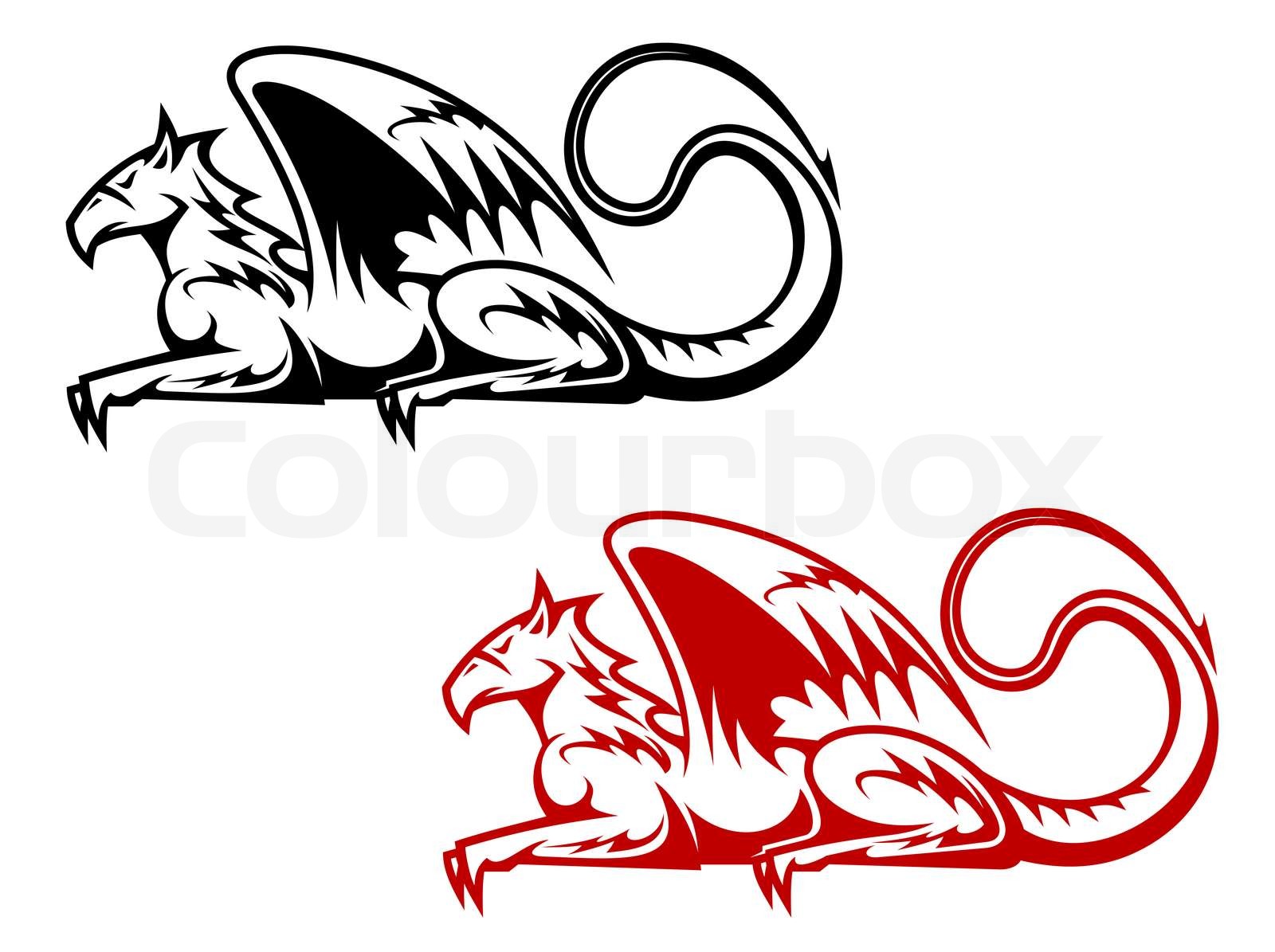 Vintage heraldic Greif Symbole für Heraldik-design | Stock Bild | Colourbox