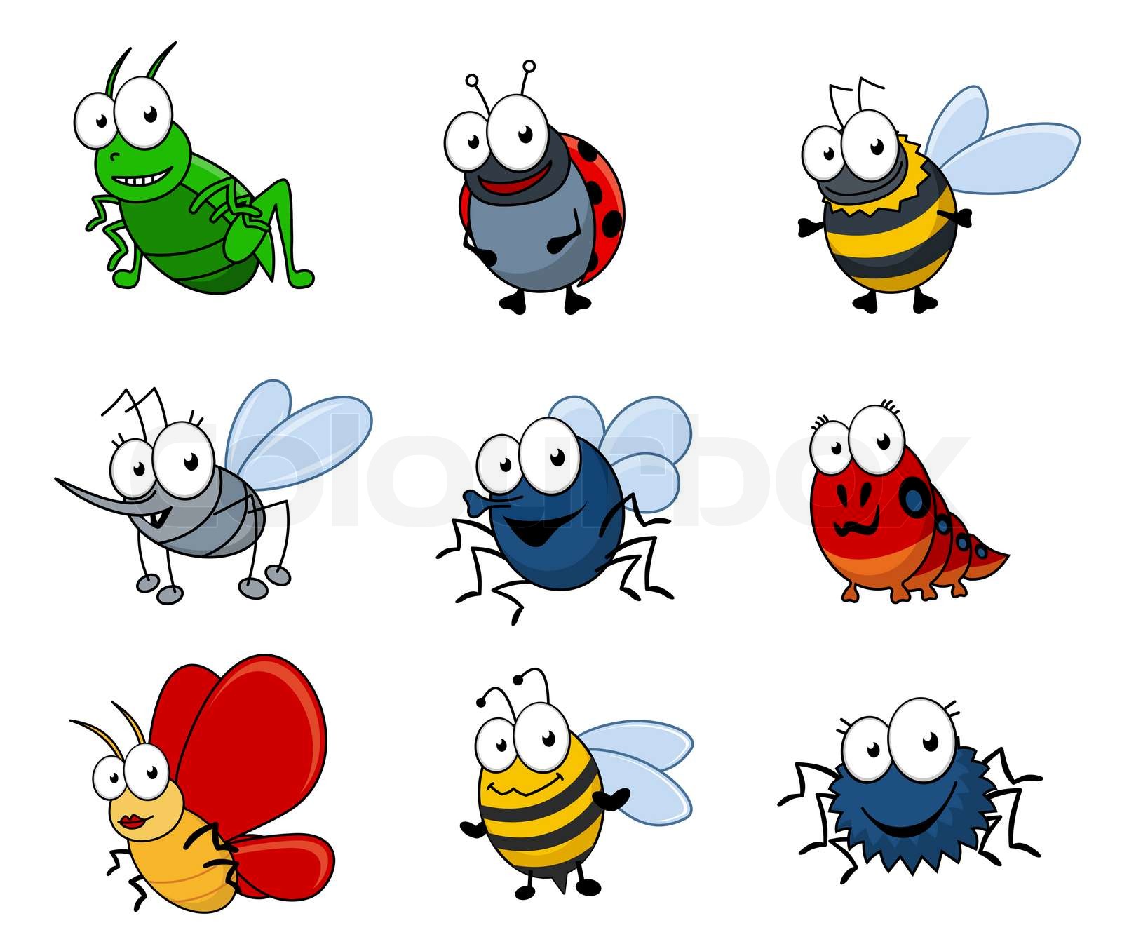 Cartoon Insekten gesetzt | Stock Bild | Colourbox