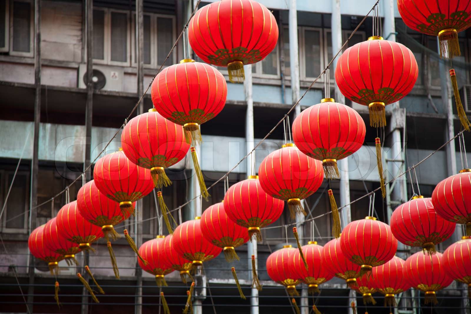 Chinesische rote Laternen | Stock Bild | Colourbox