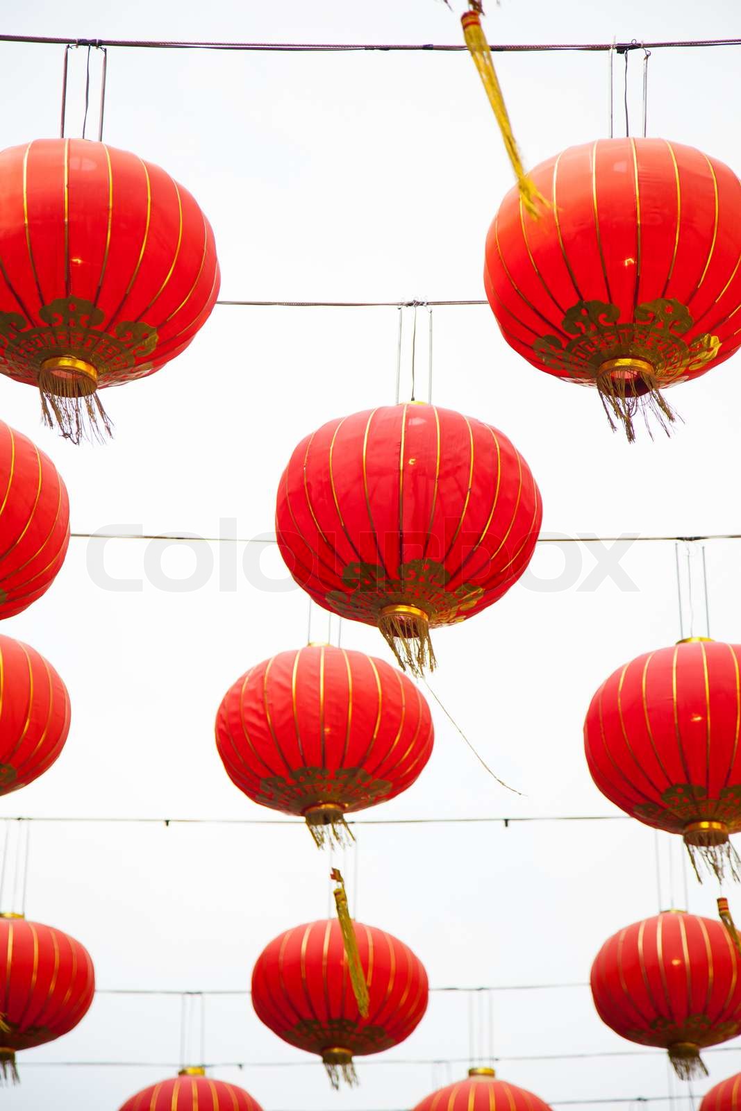 Chinesische rote Laternen | Stock Bild | Colourbox