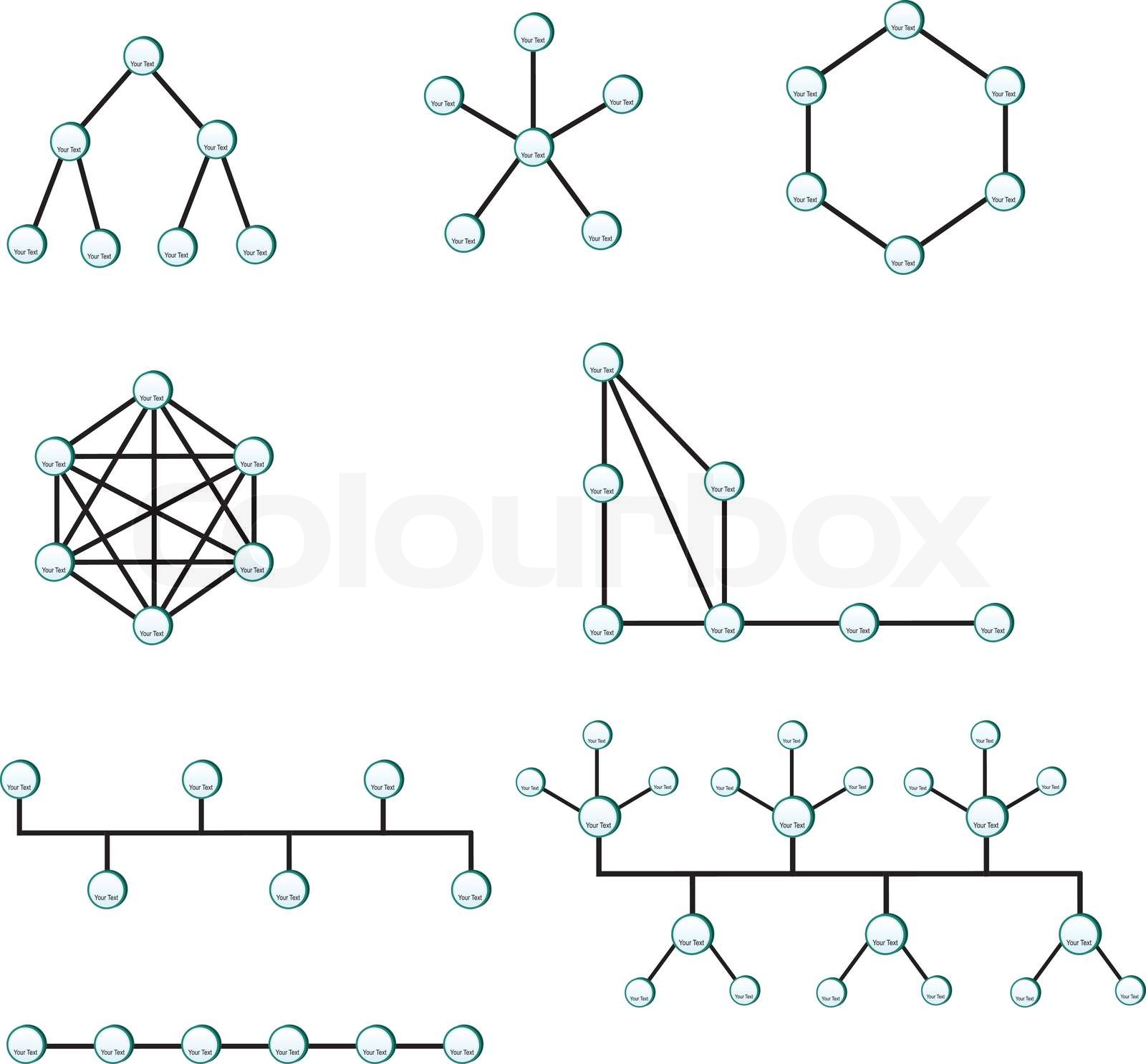 Network Diagram Vector Illustrator | Stock vector | Colourbox