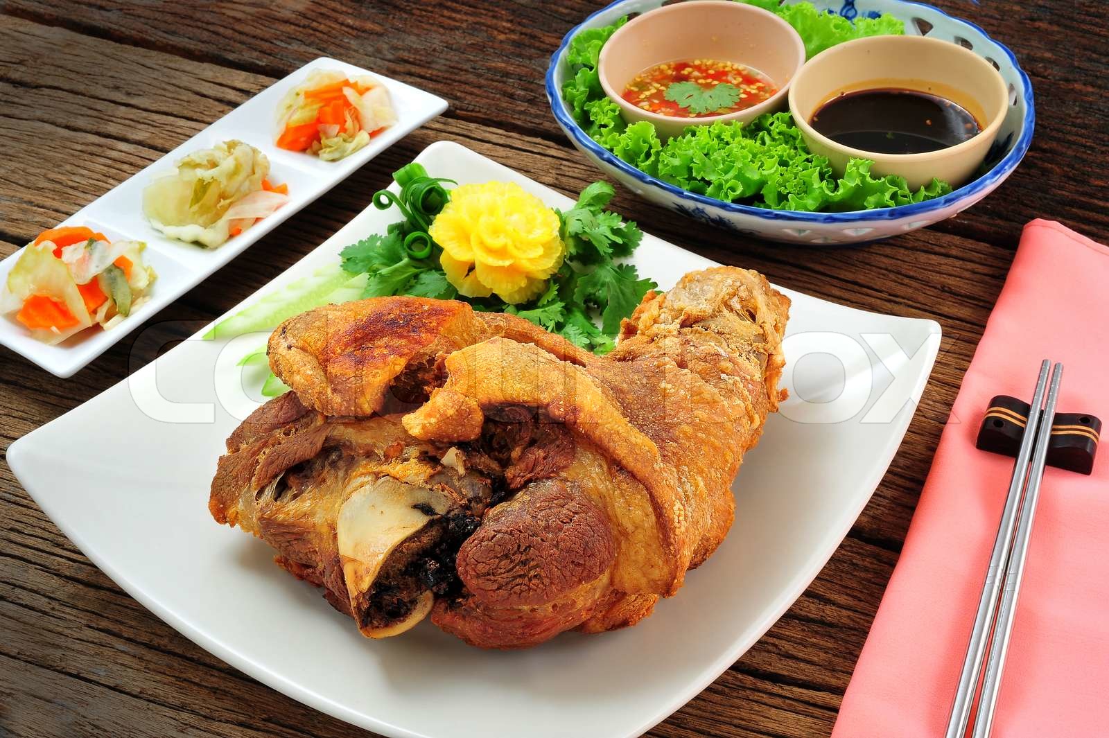 Deep fried pig thigh | Stock image | Colourbox