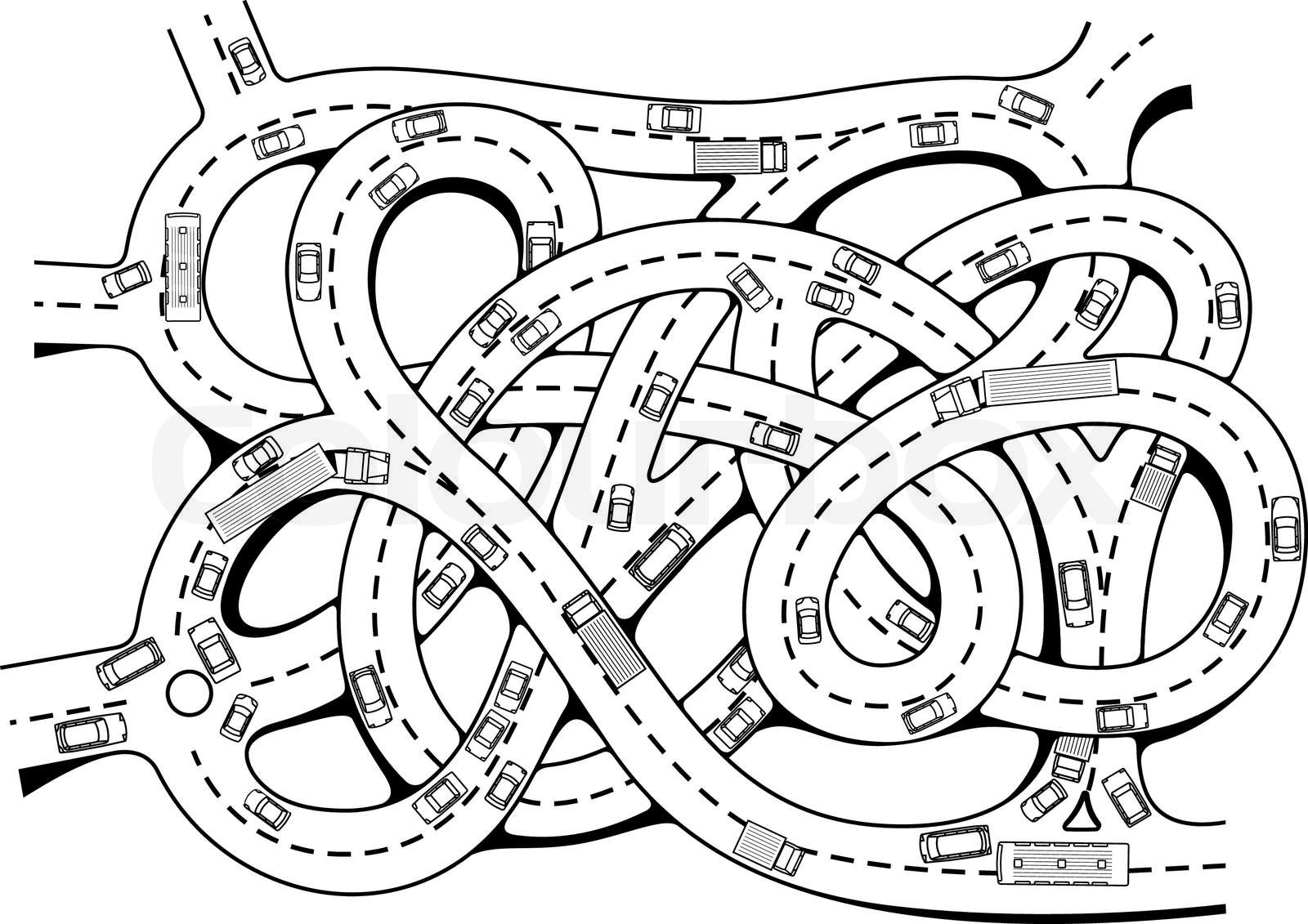 Highway junction | Stock vector | Colourbox