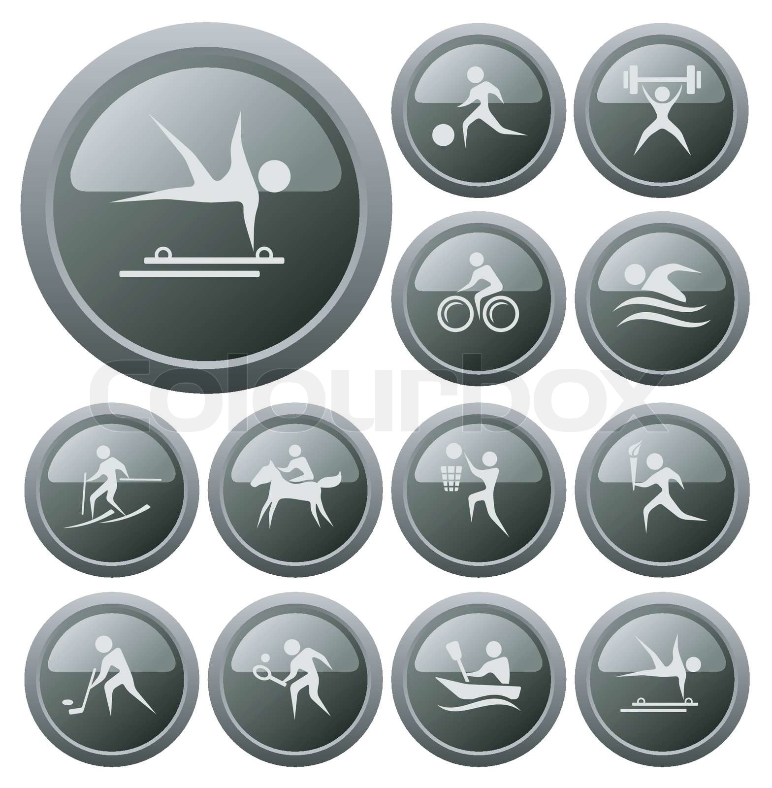 Sport buttons | Stock vector | Colourbox