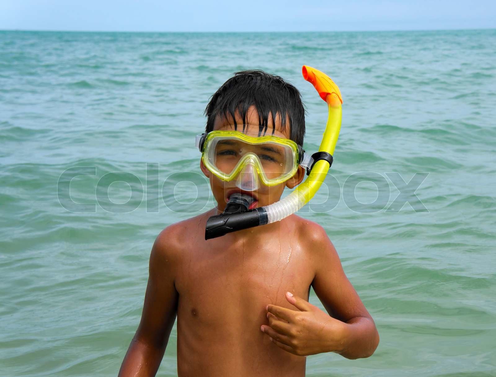 Boy diver | Stock image | Colourbox