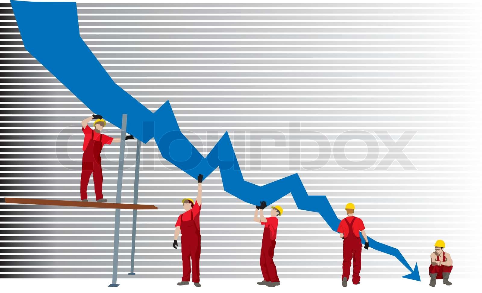 Unternehmerischen Scheiterns und Depressionen Grafik | Stock-Vektor ...