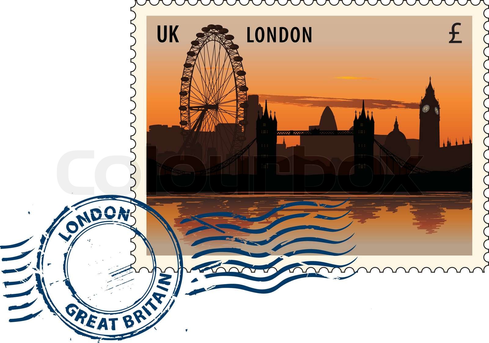 Postmark from London | Stock vector | Colourbox