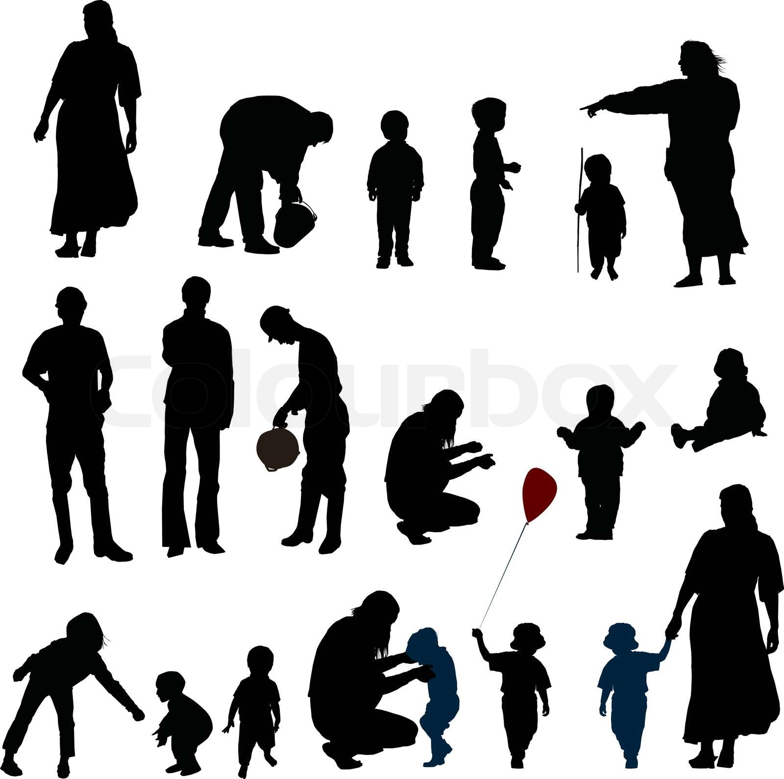 Mor, far og barn | Stock vektor | Colourbox