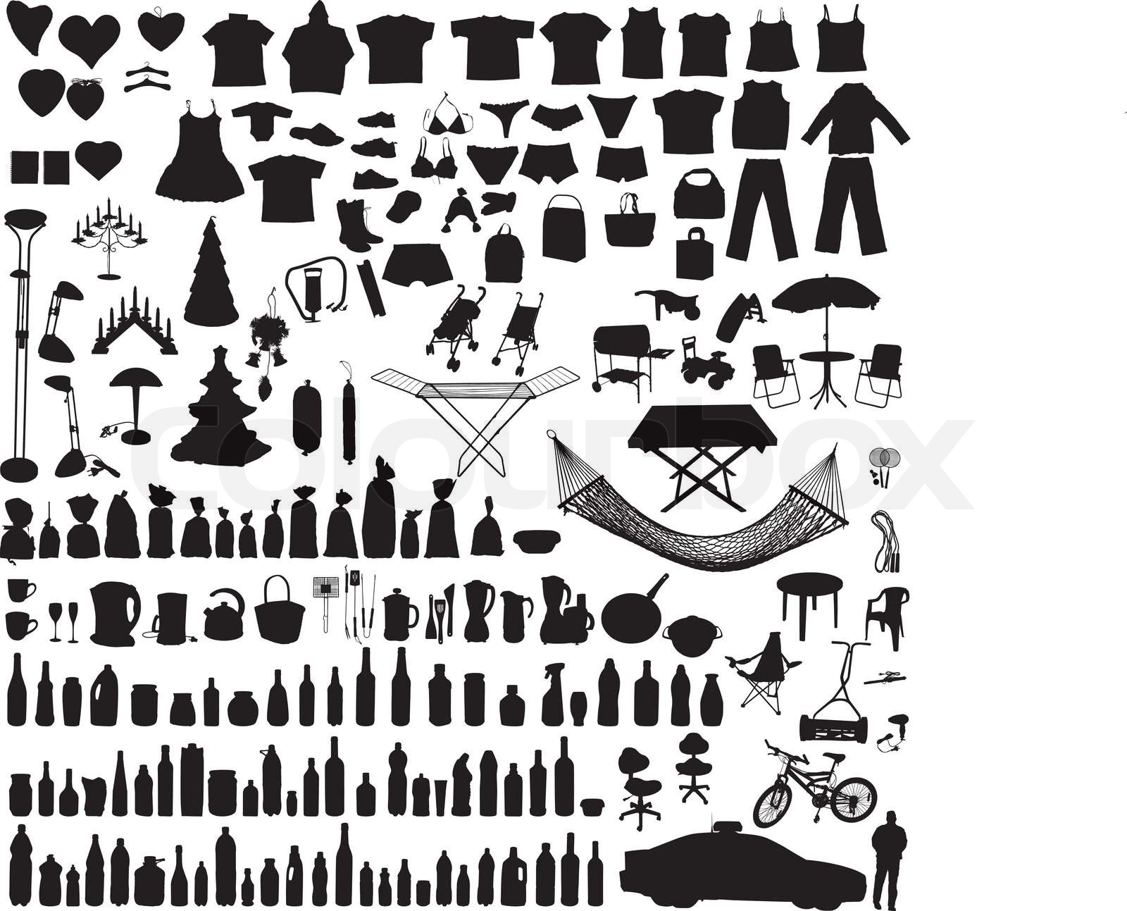 Vector household items set | Stock vector | Colourbox