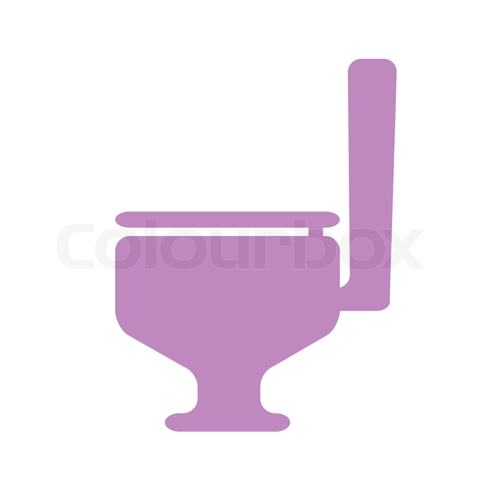 Toilet icon in purple | Stock vector | Colourbox