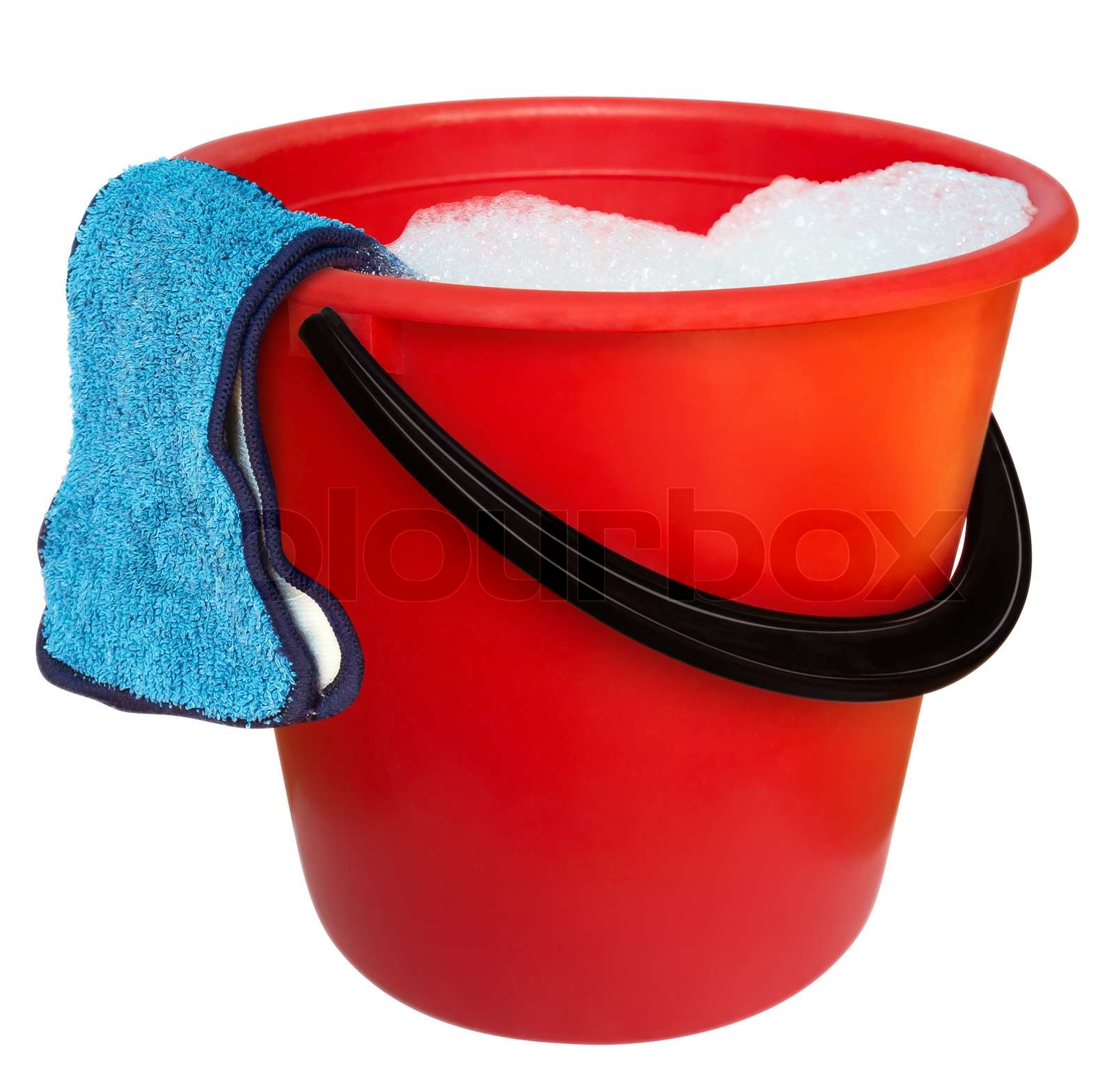 Bucket and floorcloth | Stock image | Colourbox