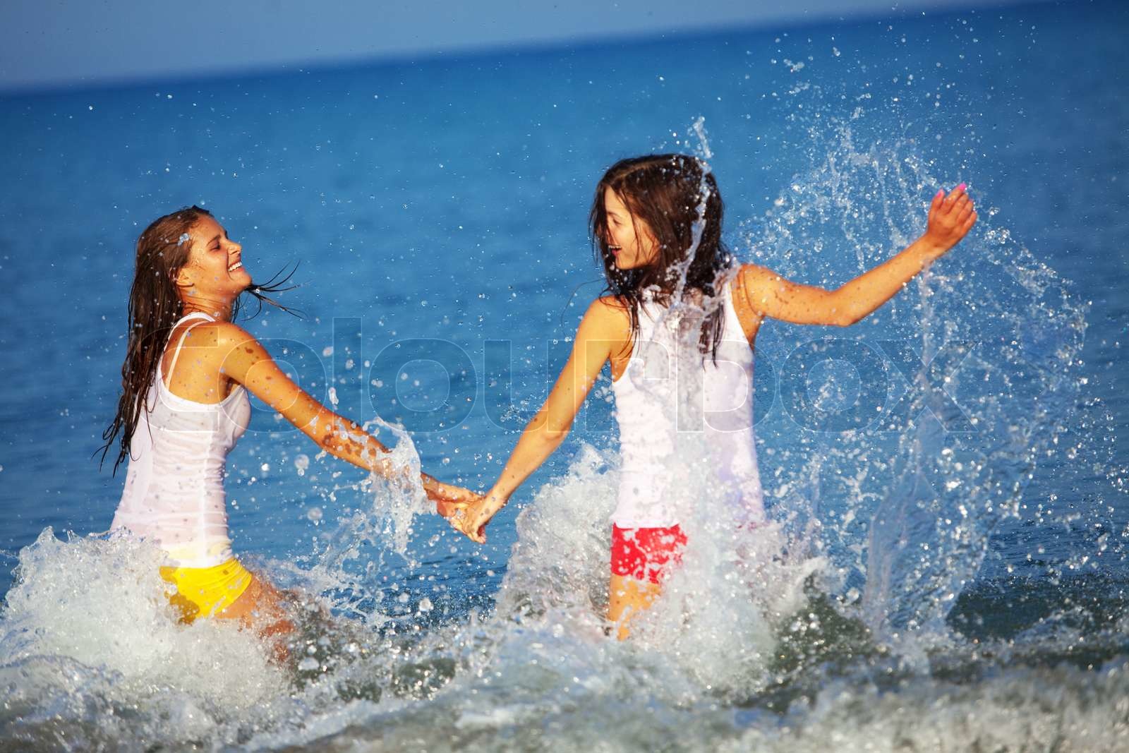 Girls in water | Stock image | Colourbox