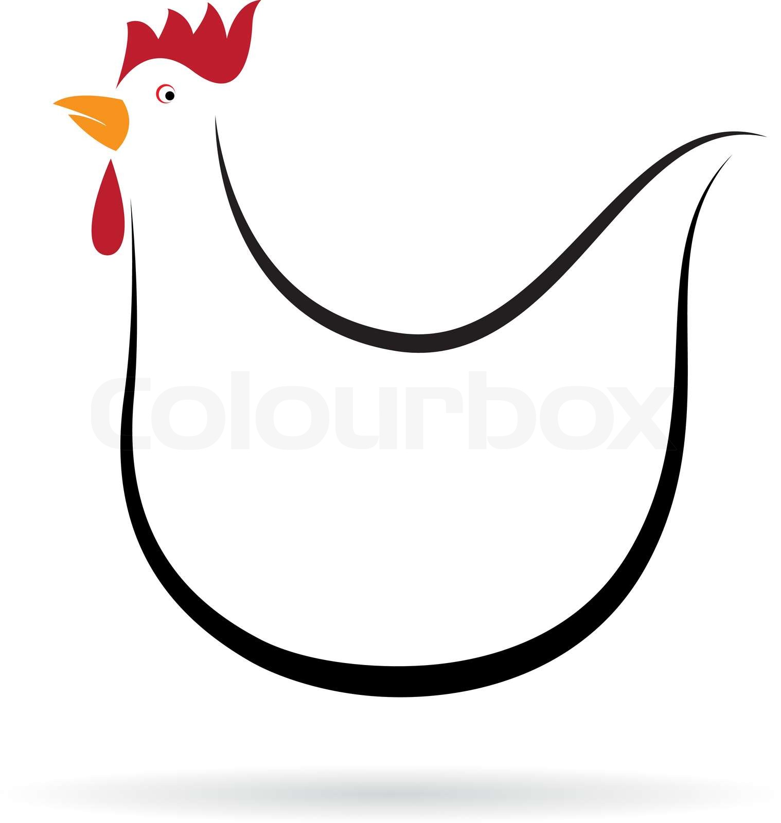 Vector image of an chicken | Stock vector | Colourbox