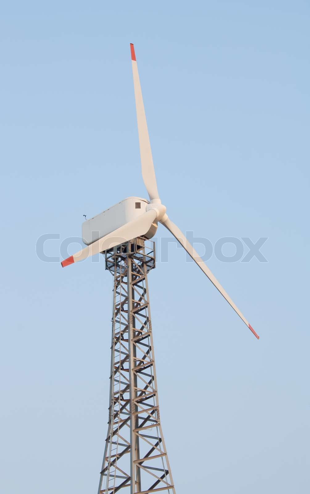 Eco ower, head of wind turbine | Stock image | Colourbox