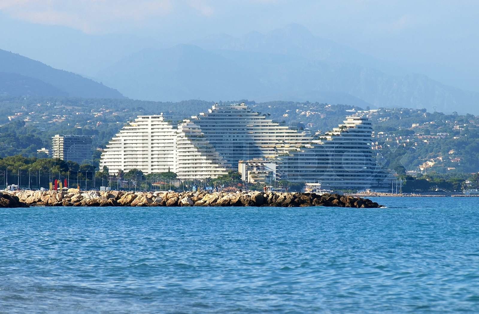 French Riviera - View to front luxury hotel | Stock image | Colourbox