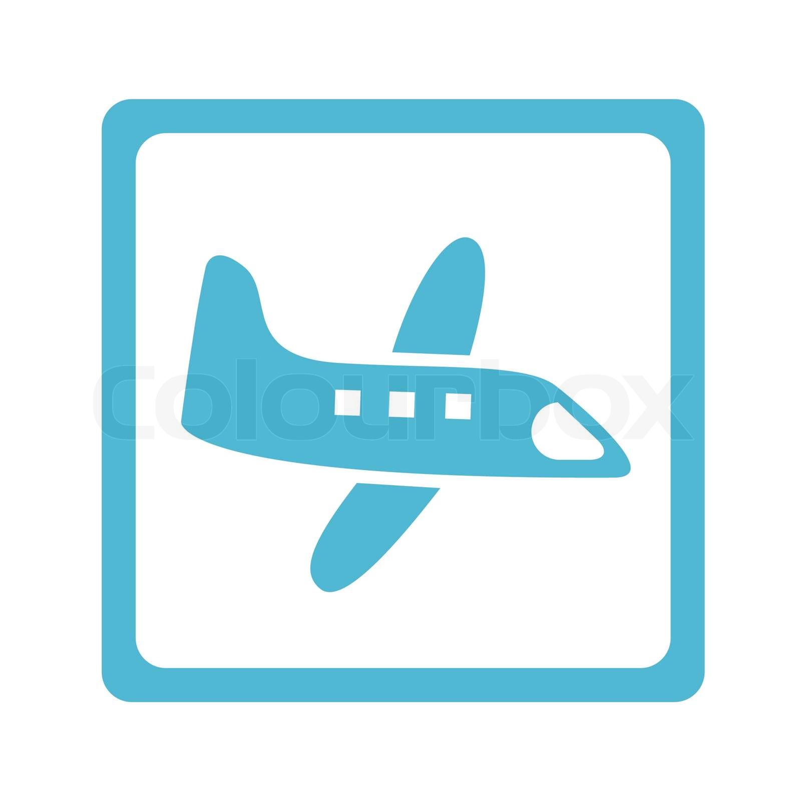 Plane icon in blue | Stock vector | Colourbox