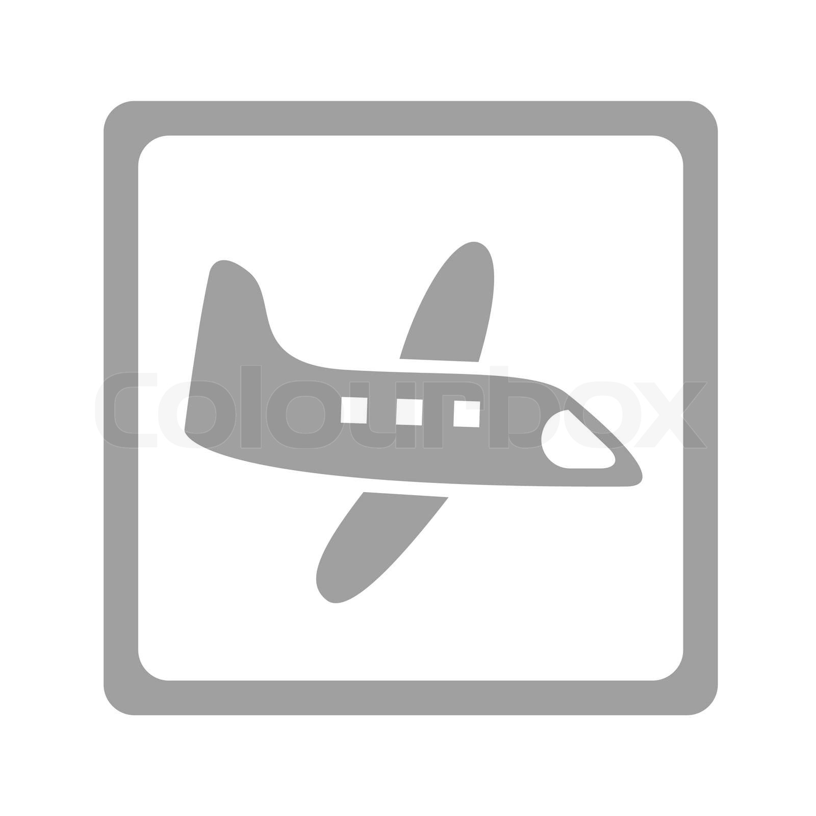 Plane icon in grey | Stock vector | Colourbox