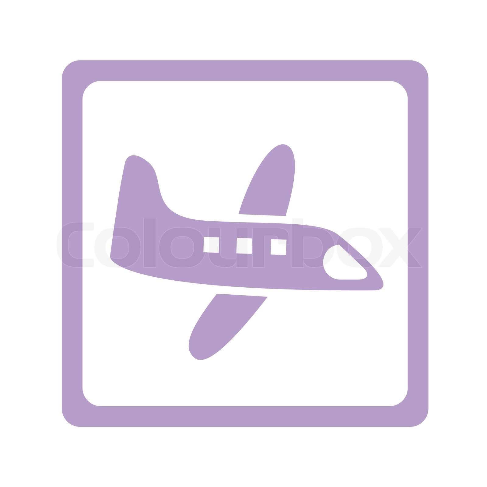 Plane icon in purple | Stock vector | Colourbox