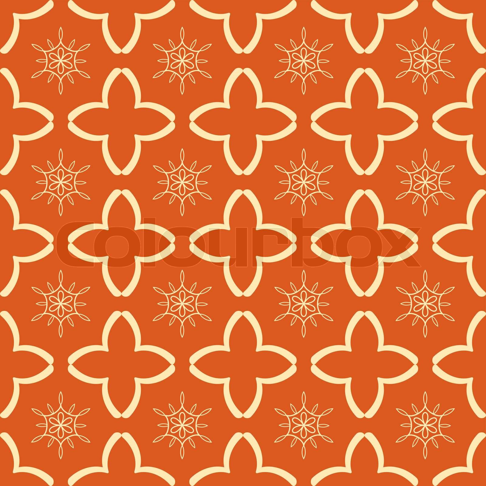 Seamless red decorative pattern | Stock vector | Colourbox