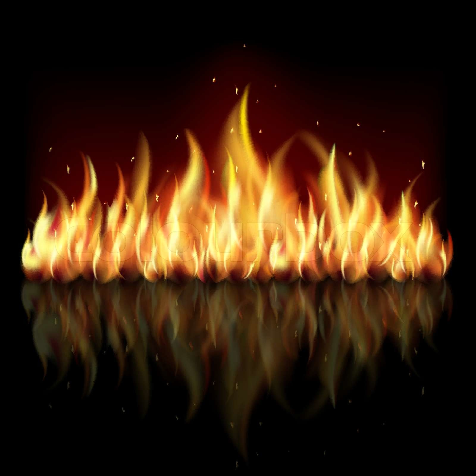 Background with flame | Stock vector | Colourbox