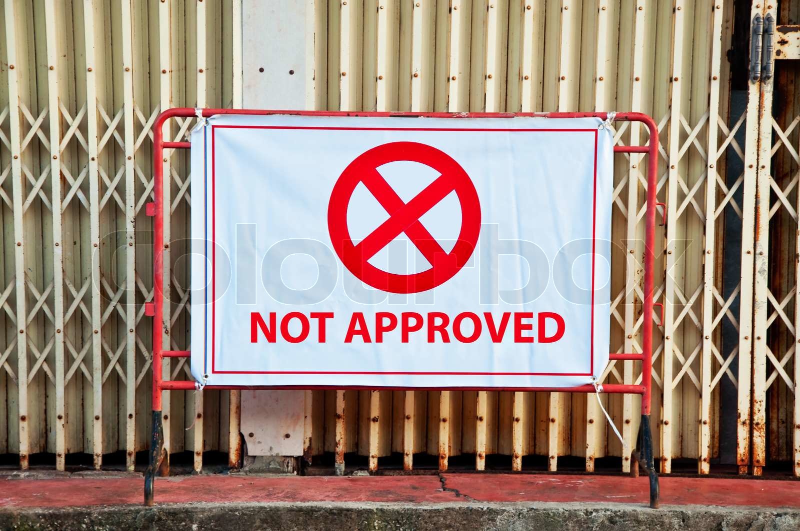 The Not approved sign | Stock image | Colourbox